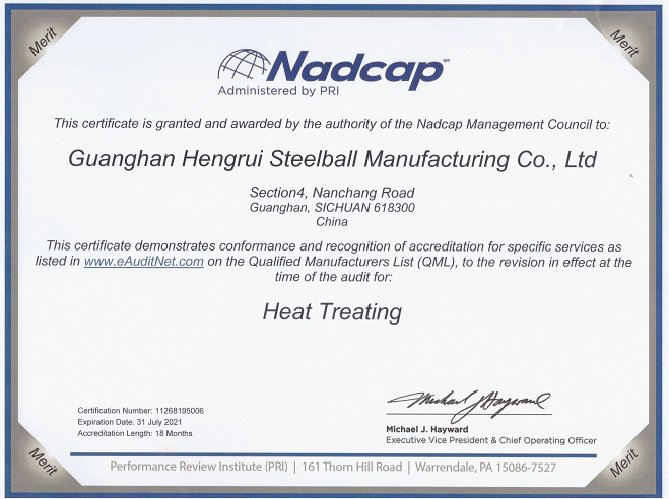 Certificates - Hengrui Steelball